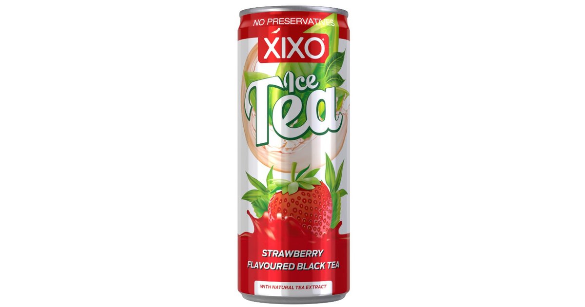 XIXO Ice Tea Strawberry 250ml plech ZALOHA