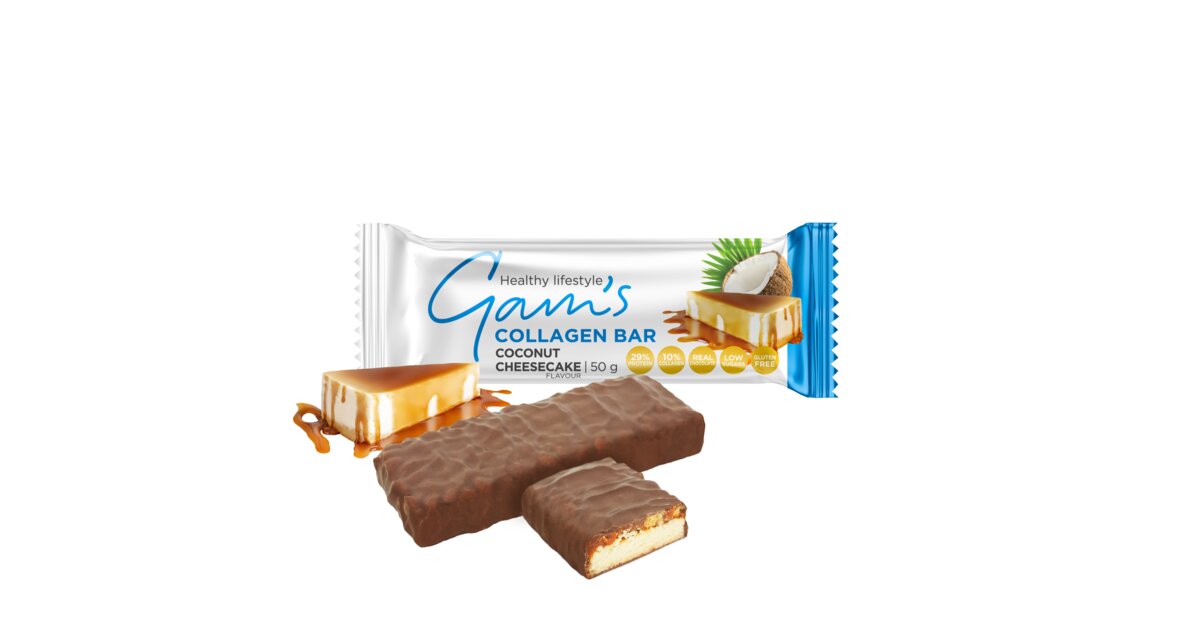 Gam's Collagen Tyčinka Kokosový Cheesecake 50g gams-shop.sk